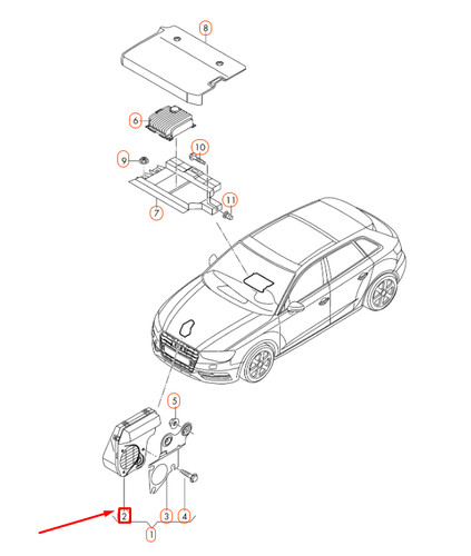 NEW AUDI A3 8V ENGINE NOISE PRODUCTION SPEAKER BOX 5GE035362A OEM | eBay