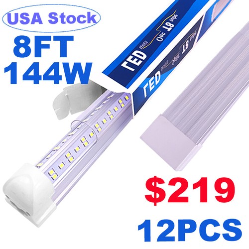 8ft Linkable Led Shop Light Fixture, T8 Integrated 8 Foot Led Tube ...