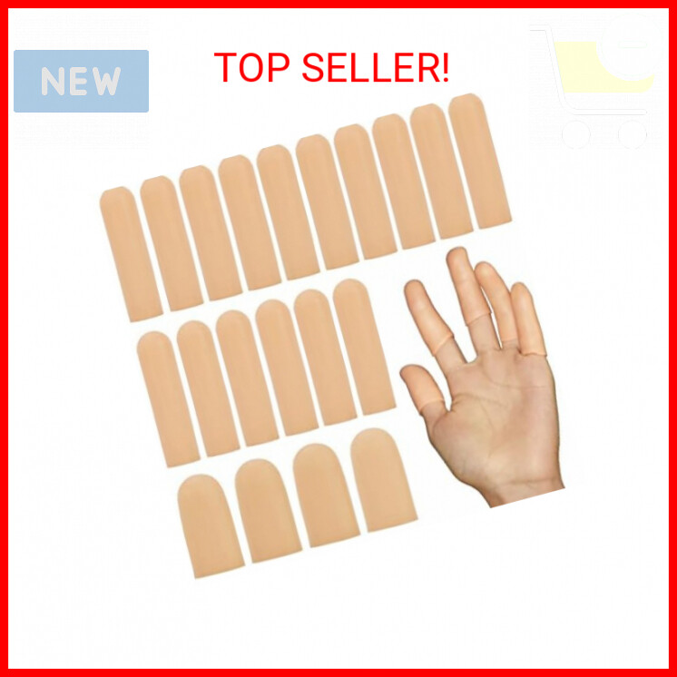20 PCS Gel Finger Cots, Silicone Finger Protectors, Thumb Protector ...
