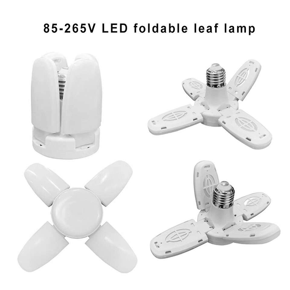 LED Deformable 28W Workshop Light Garage Ceiling Bulb Fixture Folding ...