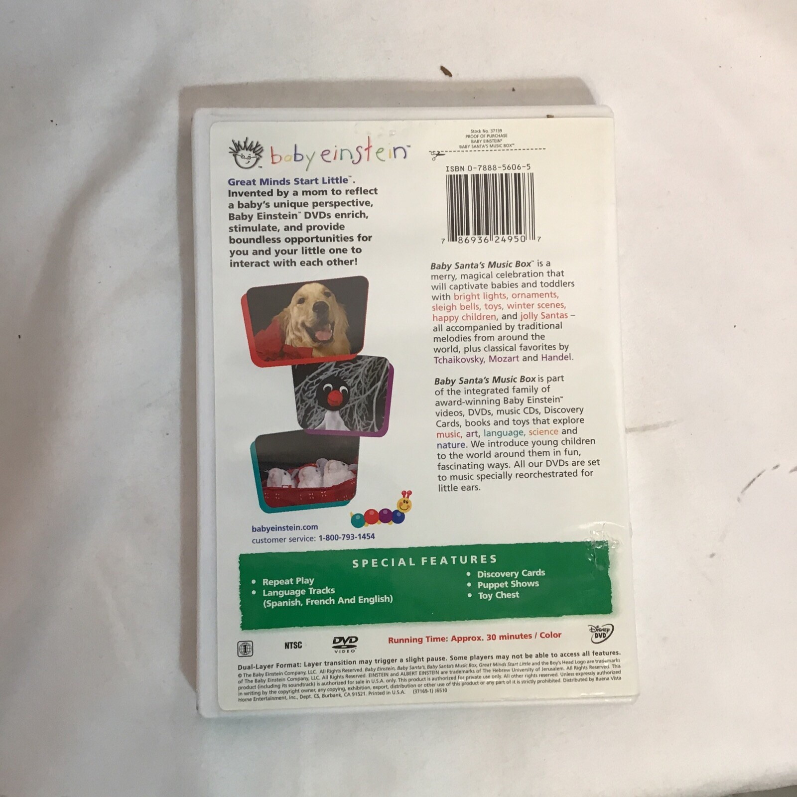 Baby Einstein Baby Santa's Music Box DVD *Scratches* | eBay