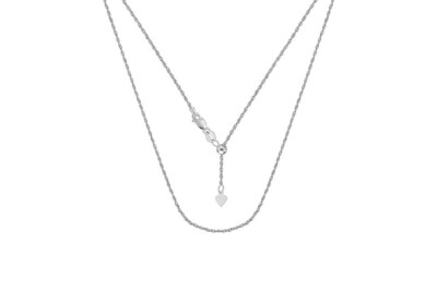 Italian 925 Sterling Silver 1.5mm Rope Adjustable Bolo 14-24 Inch Chain ...