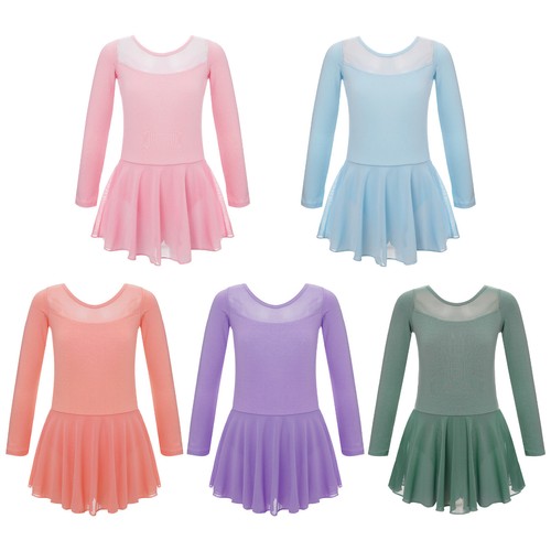 Kids Girls Leotard Classic Activewear Training Ballet Dress Team ...