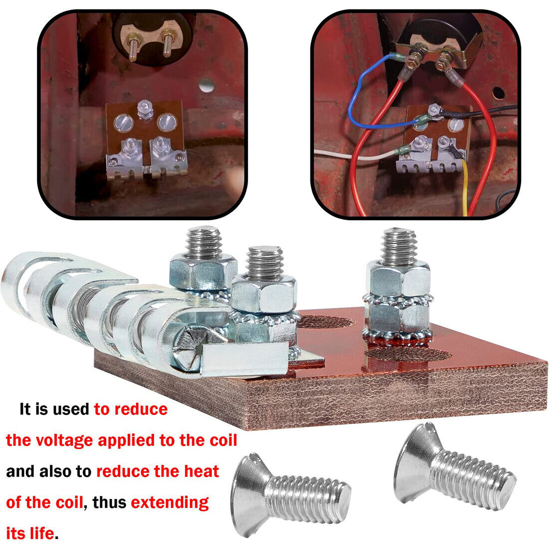 For Ford Tractors 2N 8N 9N Ignition Coil Resistor Assembly A8NN12250A ...