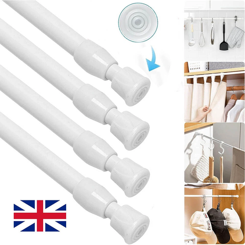 Extendable Spring Loaded Net Rod Telescopic Voile Tension Curtain Rail ...