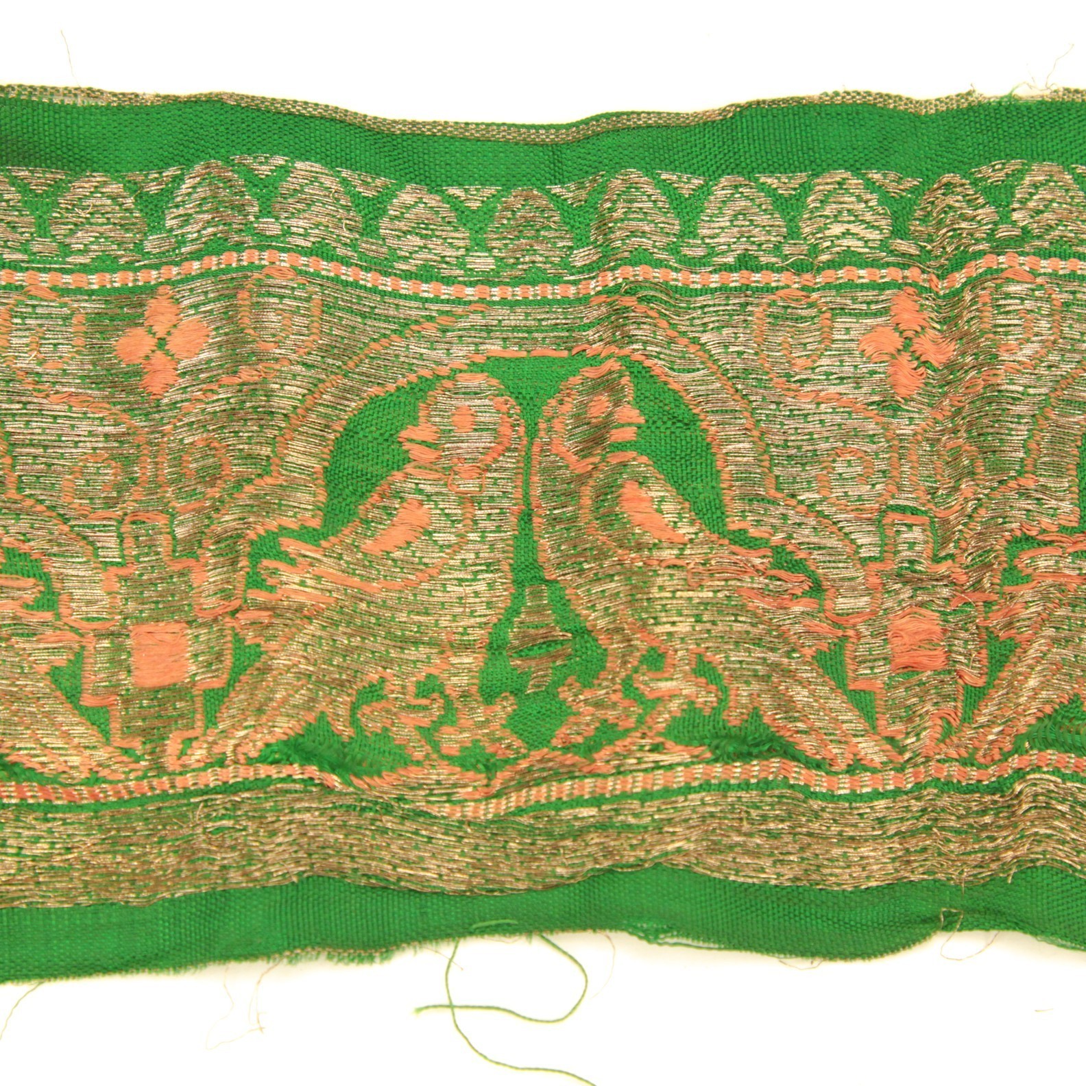 1m (3 foot) LONG Old Antique India SARI Saree TRIM Embroidered Textile ...