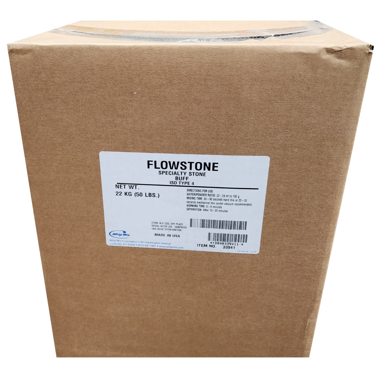 *1-Pack* Whip Mix FlowStone Specialty Stone ISO Type 4 Buff 50 LBS ...