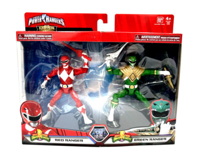 Power Rangers Mega Collection Mighty Morphin Red Ranger vs Green Ranger ...