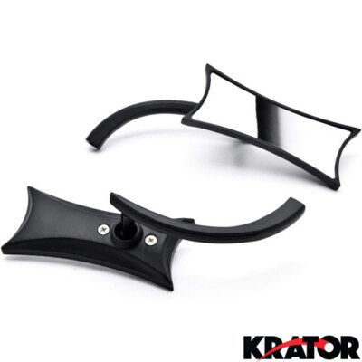 NEW Motorcycle Twisted Handlebar Rearview Side Mirrors Bike 8-10mm Bolt ...