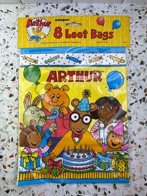 New Arthur PBS Vintage 1997 Loot Bags for Birthday Party - Factory ...