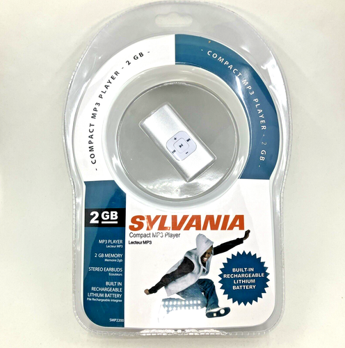 Sylvania SMP2200 2GB Compact MP3 Player NEW Sealed - Silver 58465773045 ...