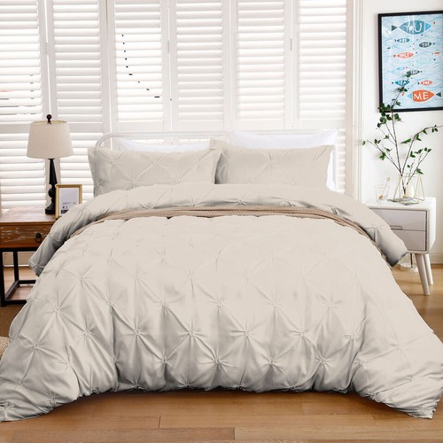Solid Doona Quilt Duvet Cover Set Queen King Size Bedd Pillowcases ...