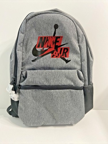 New NIKE AIR JORDAN JUMPMAN CARBON HEATHER LARGE BOYS/MENS BACKPACK GYM ...