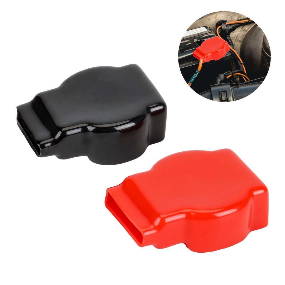 2PCS Battery Terminal Covers Positive Negative Top Post Cover For Car ...