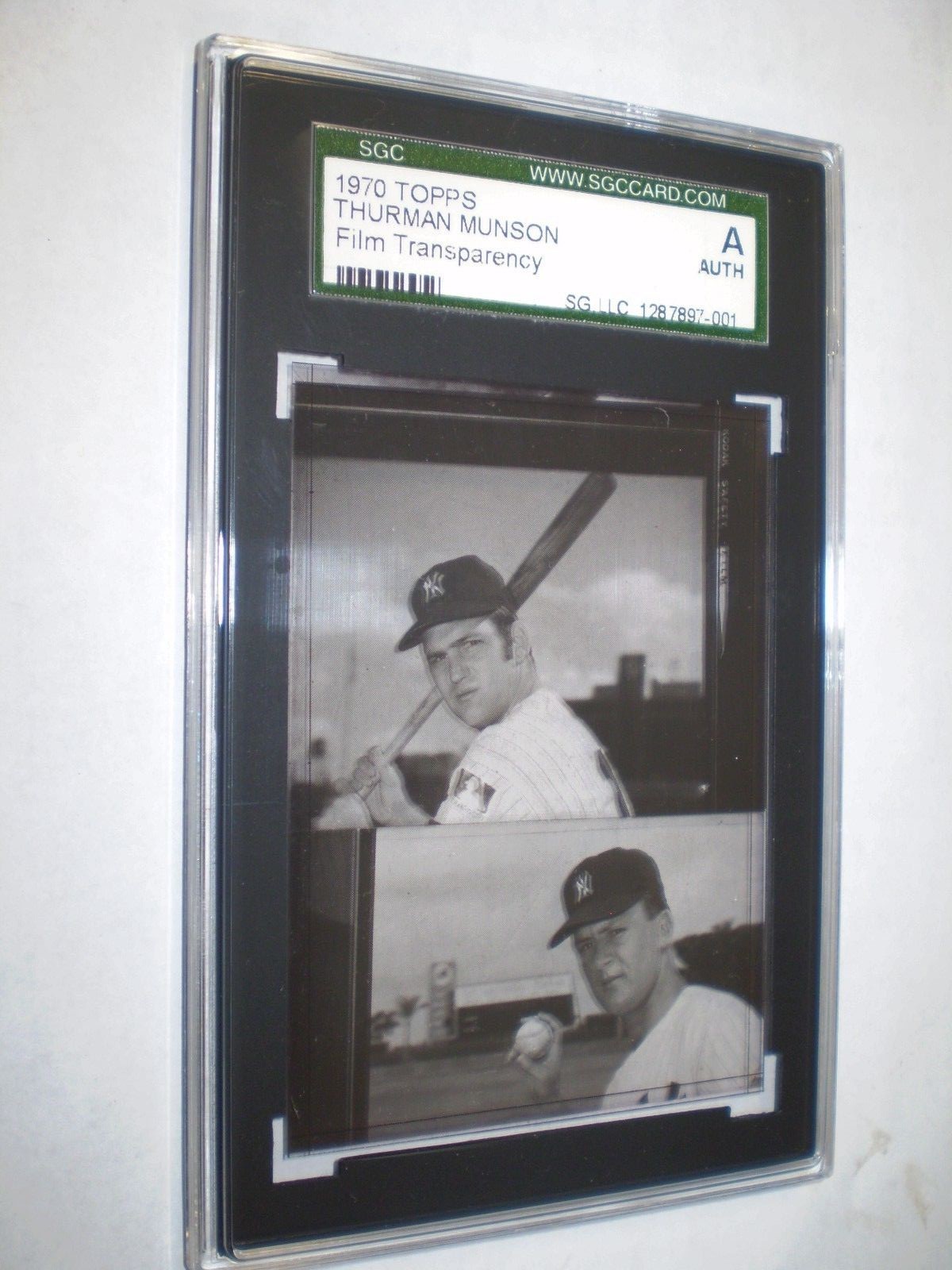 1970 TOPPS VAULT THURMAN MUNSON RC 189 FILM TRANSPARENCY 1/1 PRODUCTION ...