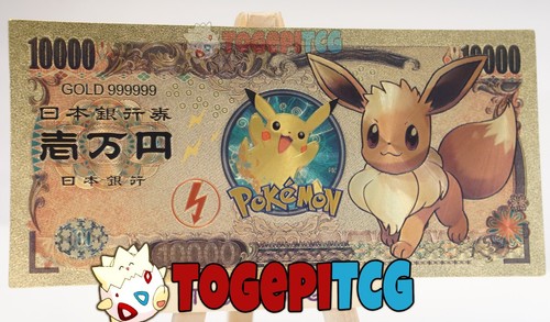 24K Gold Plated Eevee - Collectable Pokemon Banknote | eBay