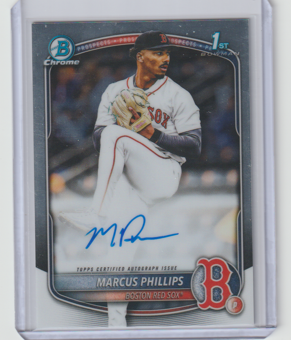 2025 Bowman Draft Marcus Phillips Auto Red Sox | eBay