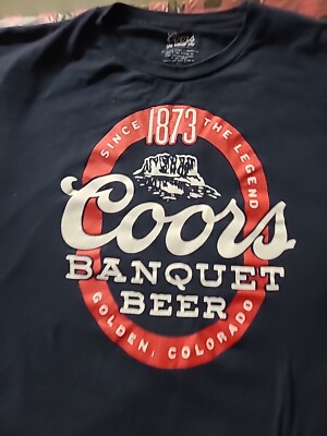 New Coors Banquet Beer 1873 Classic Logo Men's Vintage T-Shirt | eBay
