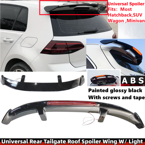 Fit For Audi Cadillac Chrysler Dodge Rear Roof Spoiler Wing w/ Light ...