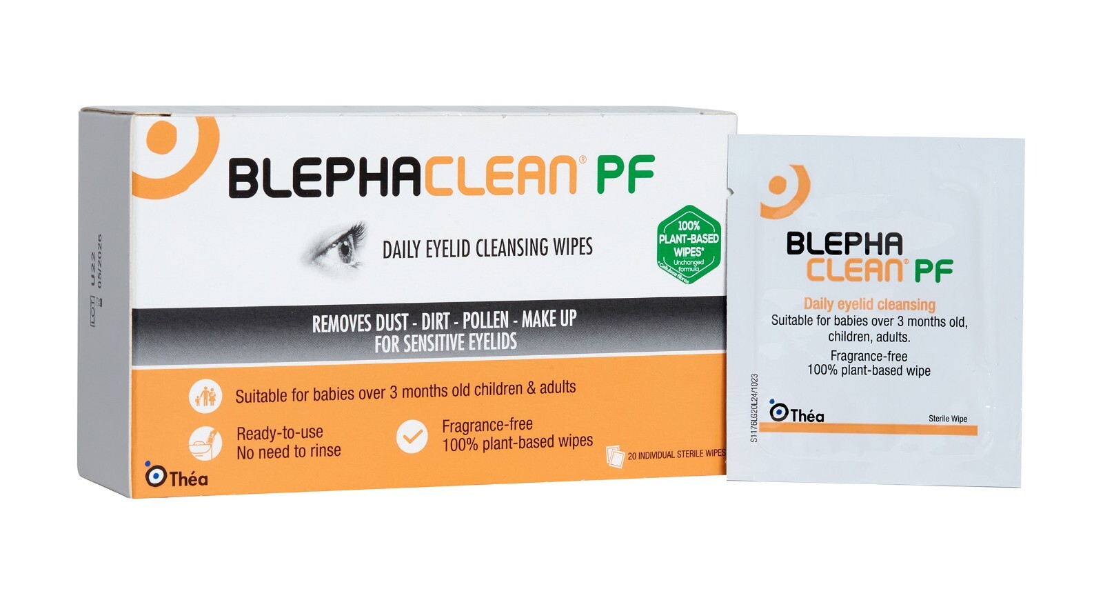 1x Blephaclean Sterile Wipes (20) Daily Hygiene of Eye Lids Blepharitis ...