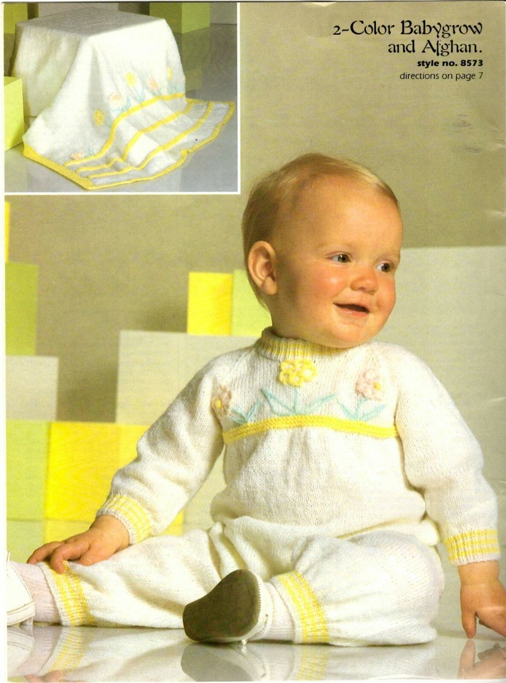 Vtg Yarns Brunswick Knitting Pattern Book FIRST STEPS BABY'S WARDROBE ...