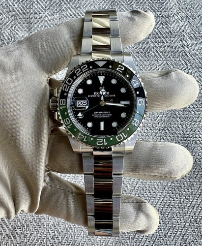 2024 Rolex GMT-Master II 126720VTNR Left Handed Black and Green Bezel ...