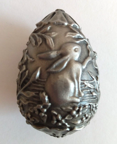 Vintage Franklin Mint Easter Bunny Pewter Egg 2 inch Tall | eBay