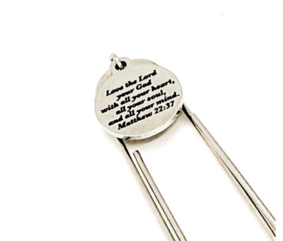 Faith Gift, Love The Lord Your God With All Your Heart Charm Bookmark ...