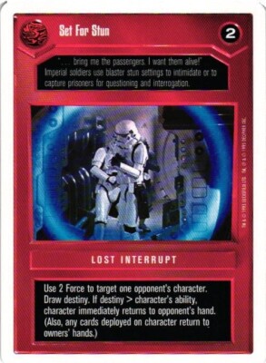 SET FOR STUN Star Wars CCG Premiere Limited Collectible Card | eBay