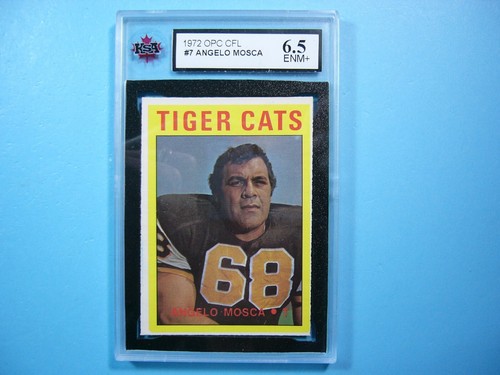 1972 O-PEE-CHEE CFL FOOTBALL CARD #7 ANGELO MOSCA KSA 6.5 EX/NM+ SHARP ...