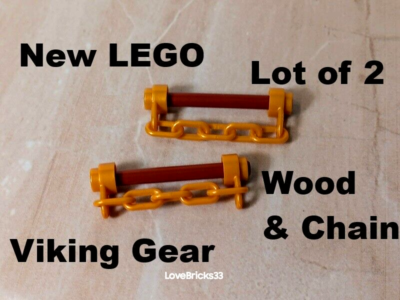 New LEGO Viking Tools Weapons Wood Chain Viking Ship CHAINS Handle Boat ...