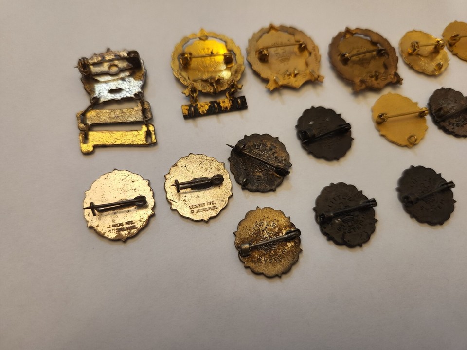 Lot of 16 Vintage Christian Pins Sunday School Cross and Crown Pins | eBay