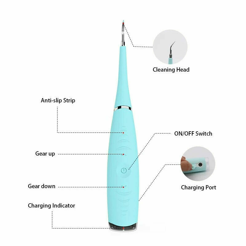 1pc Electric Tooth Cleaner Ultrasonic Oral Irrigator Dental Cleaning ...