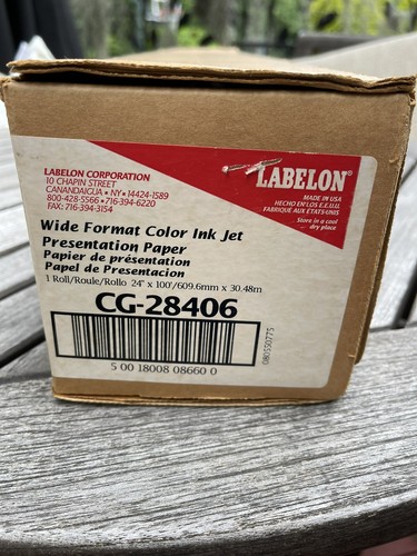 LABELON COLOR INK JET PREMIUM WIDE FORMAT PRESENTATION PAPER 24” X 100 ...