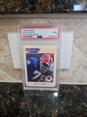 1988 KENNER STARTING LINEUP CARD BRUCE SMITH PSA 9 BUFFALO BILLS SLU ...