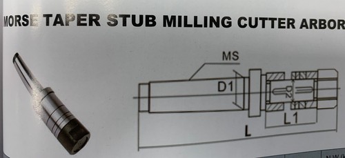 Stub Milling Arbor 22mm Dia. Type (C20/MT2/MT3) W/Slitting Saw Set ...
