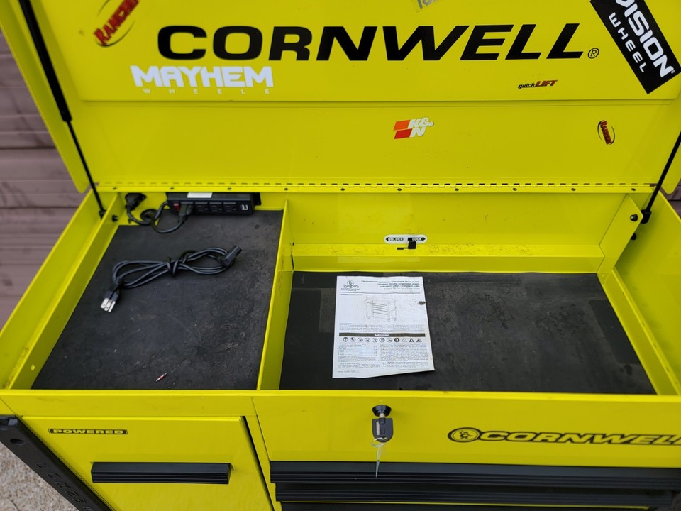 Cornwell Tools CTBF496KLY - 49" 6-Drawer XL Power Cart, Hi-Viz LOCAL ...