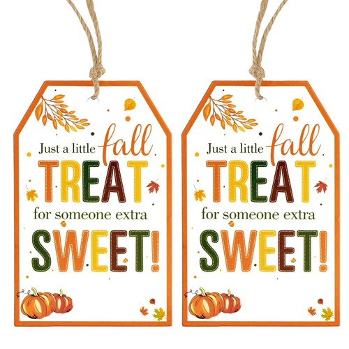 Fall Gift Tags with String - 50Pcs Happy Fall Maple Leaf Pumpkin Gift ...