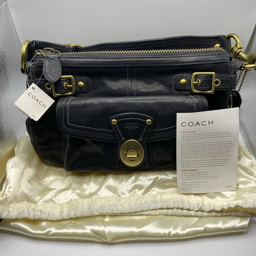 NWT COACH Legacy Collection Black Leather Shoulder Bag 11127 Purse with ...