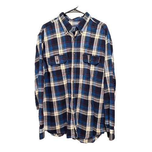 Faded Glory Flannel Shirt Plaid Long Sleeve Button Up Men's Size XLarge ...