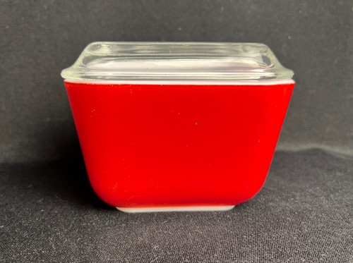 Vintage Pyrex RED Refrigerator Dish 501-C Lid 501-B 1.5 Cup Storage | eBay