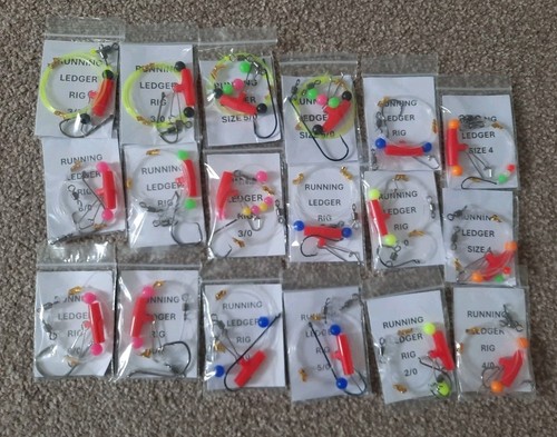 Sea Rigs Running Ledger with Various Size Hooks x18 packs | eBay UK