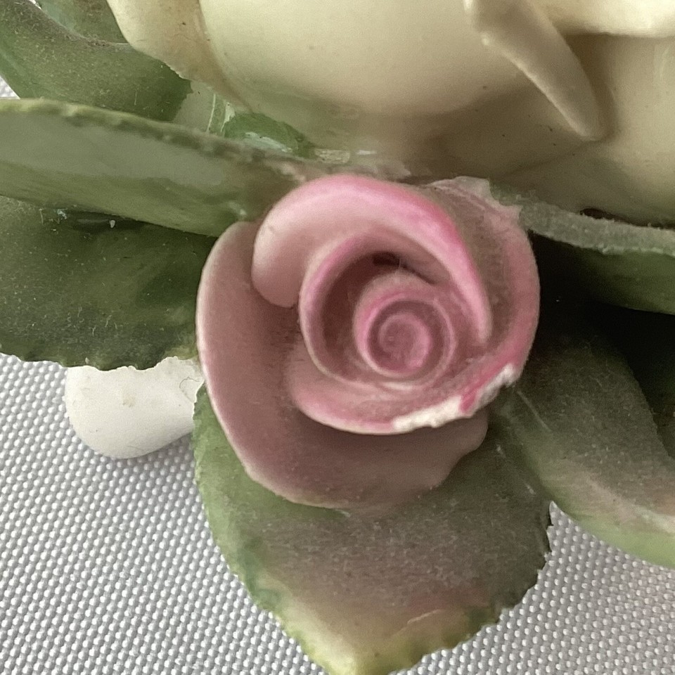 Pair Of Antique KSK Handarbeit Porcelain Roses, Made In Germany, 2 3/4 ...