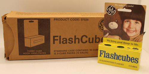 Vintage Case Of GE Flash Cubes 12 3-cube Packs 36 Cubes New Old Stock ...