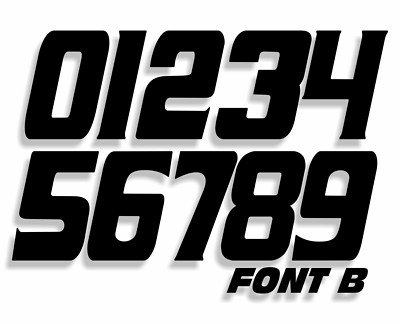 SET OF 3 CUSTOM DIRT BIKE NUMBER PLATE DECALS STICKERS SX ATV MOTOCROSS ...