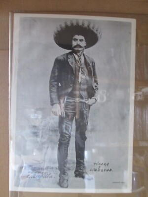 General E. Zapata Mexican Tierra Y Libertad Black & White 70's vintage ...