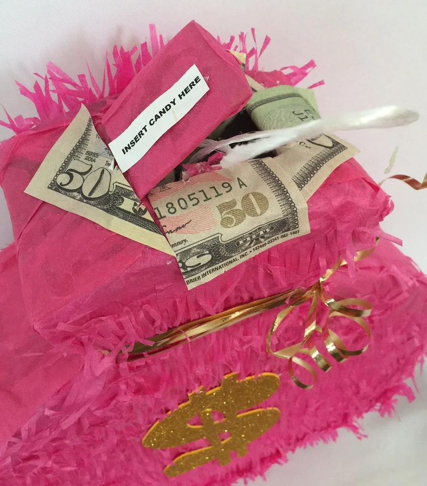 Pink Money Bag Theme Pinata | eBay