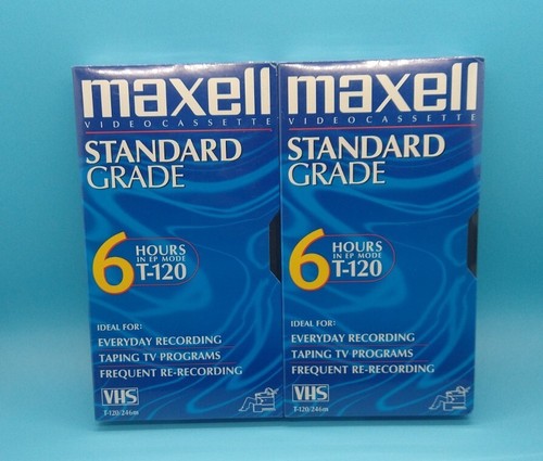 Lot Of 2 Maxwell Blank Tapes VHS T-120VCR Video Cassette Std Grade 6 ...