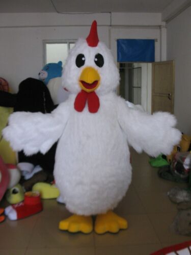 White Chicken Mascot Costume Cosplay Party Game Dress Outfit Halloween
