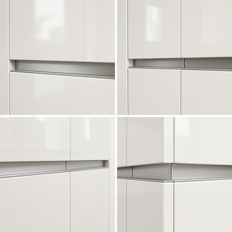 White Gloss MDF Handleless Doors-Made 2 Measure-Free Hinge Holes | eBay UK
